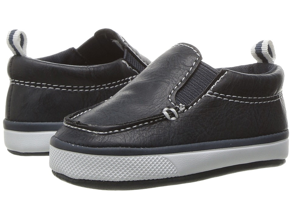 Baby Deer Navy PU Slip-On Deck Shoes | Size 1 2 3 – Little Footprints ...